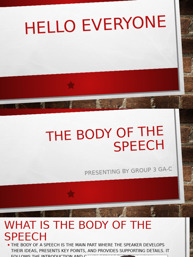 Body of The Speech | PDF | Speech | Communication