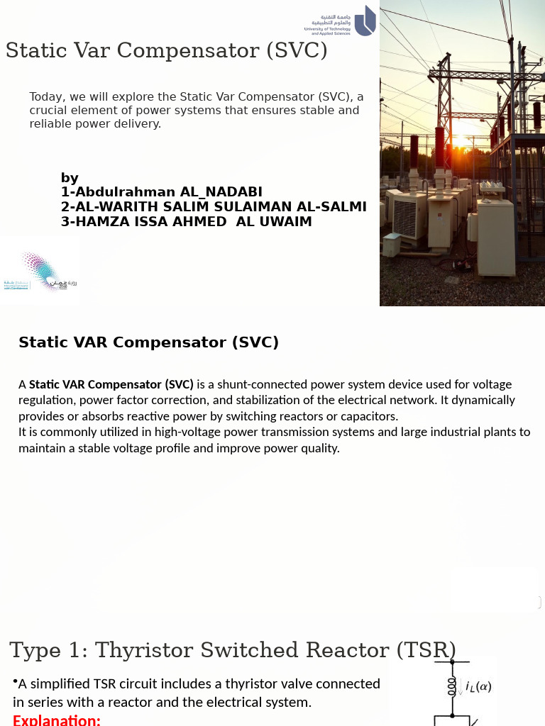 Static Var Compensator SVC A Deep Dive | PDF | Electrical Components | Electrical Engineering
