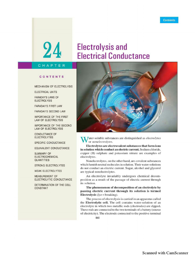 Electrolysis | PDF