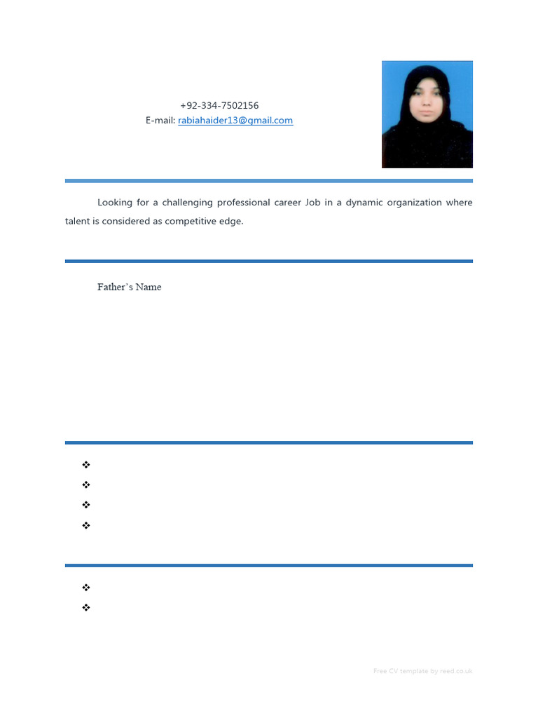 CV Rabia Haider (1) | PDF