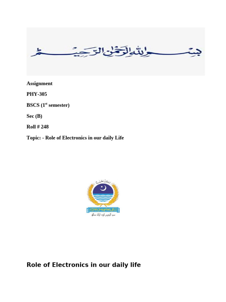 PHY-305 (Assignment) | PDF | Electronics | Transistor