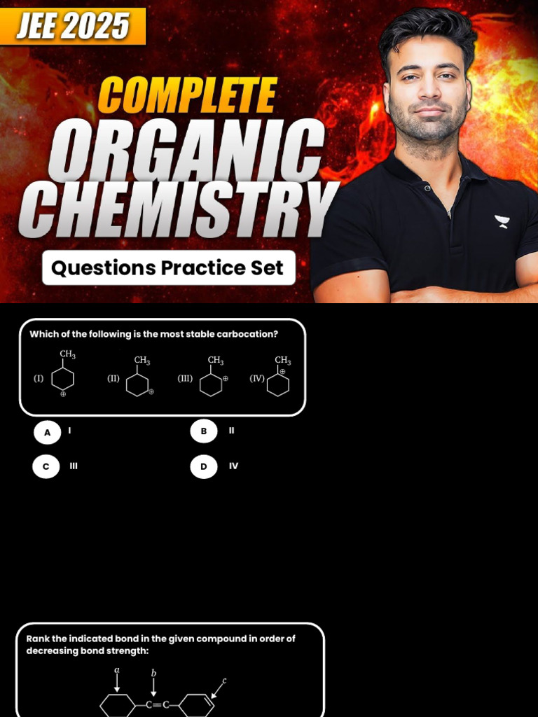 Organic Chemistry Practice Questions Sheet | PDF | Conformational ...