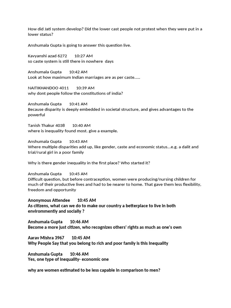 How Did Jati System Develop | PDF | Economic Inequality ...