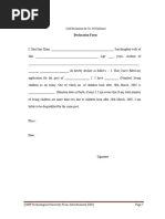 Declaration Form Small Family | PDF