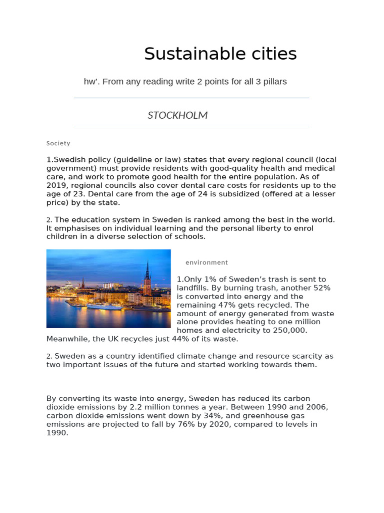 Sustainable Cities | PDF