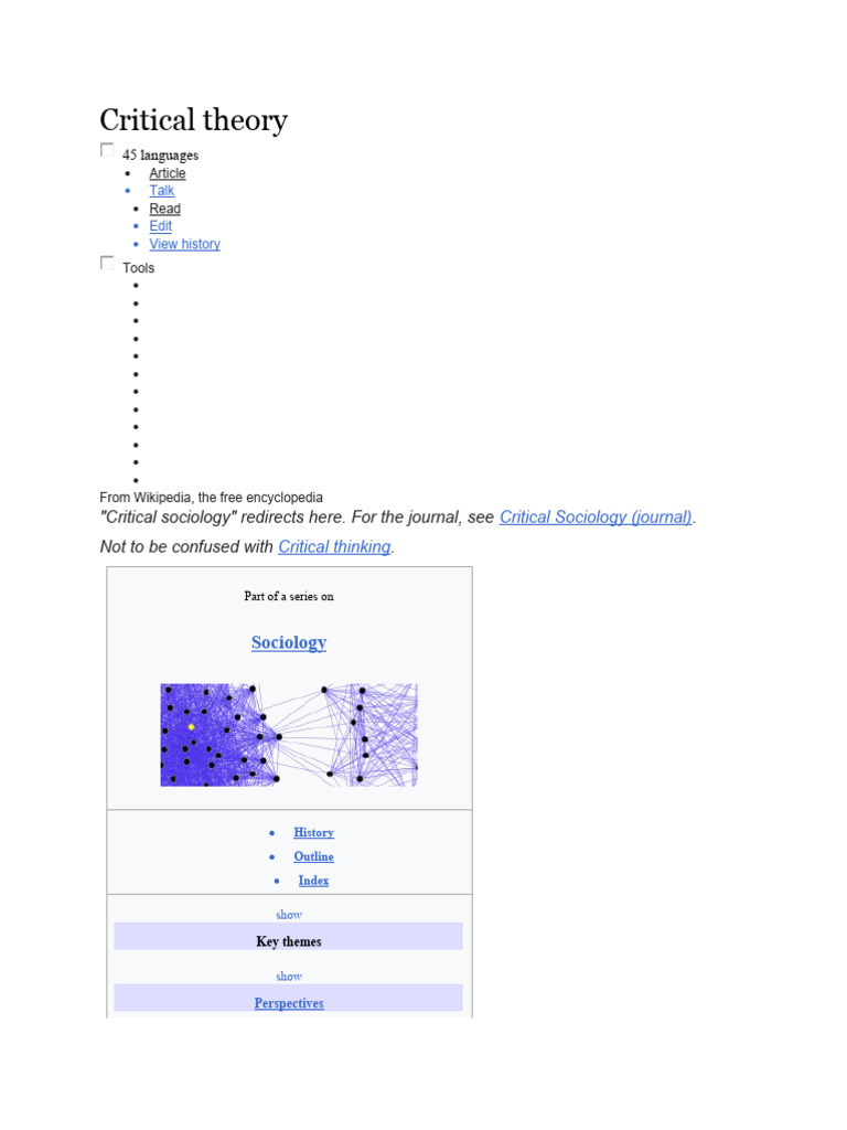 Understanding Critical Theory in Sociology | PDF | Critical Theory ...