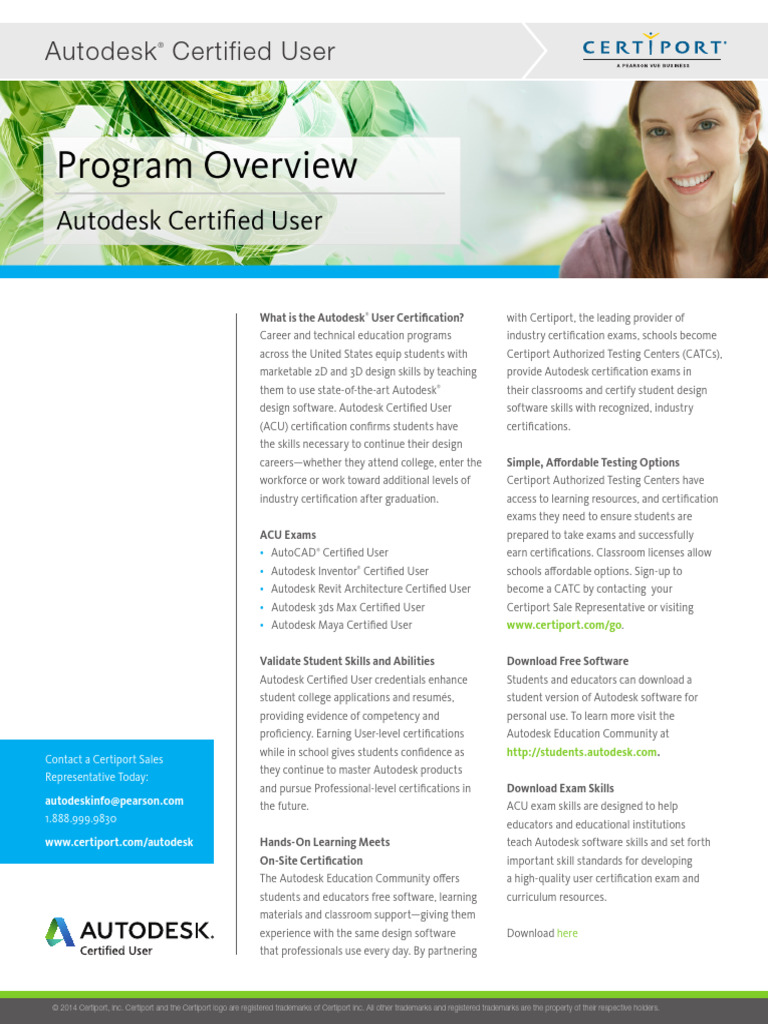 Program Overview - Autodesk Certified User | PDF | Autodesk | Certification