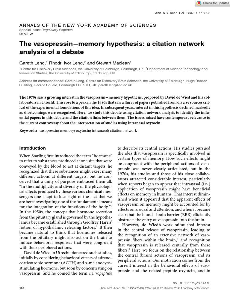 Annals of the New York Academy of Sciences - 2019 - Leng - The ... Annals of the New York Academy of Sciences - 2019 - Leng - The ...