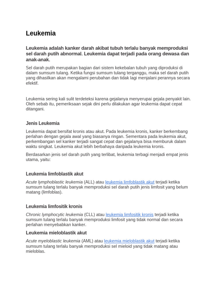 Leukemia | PDF