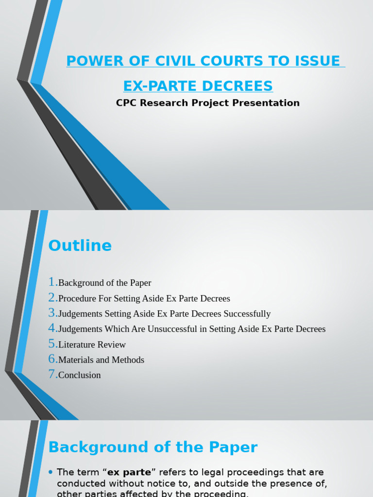 CPC PPT | PDF | Lawsuit | Ex Parte