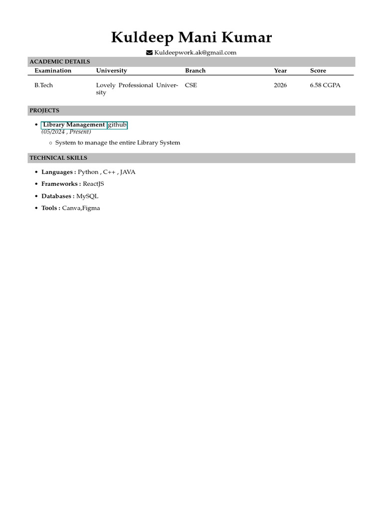Kuldeep CV PDF | PDF