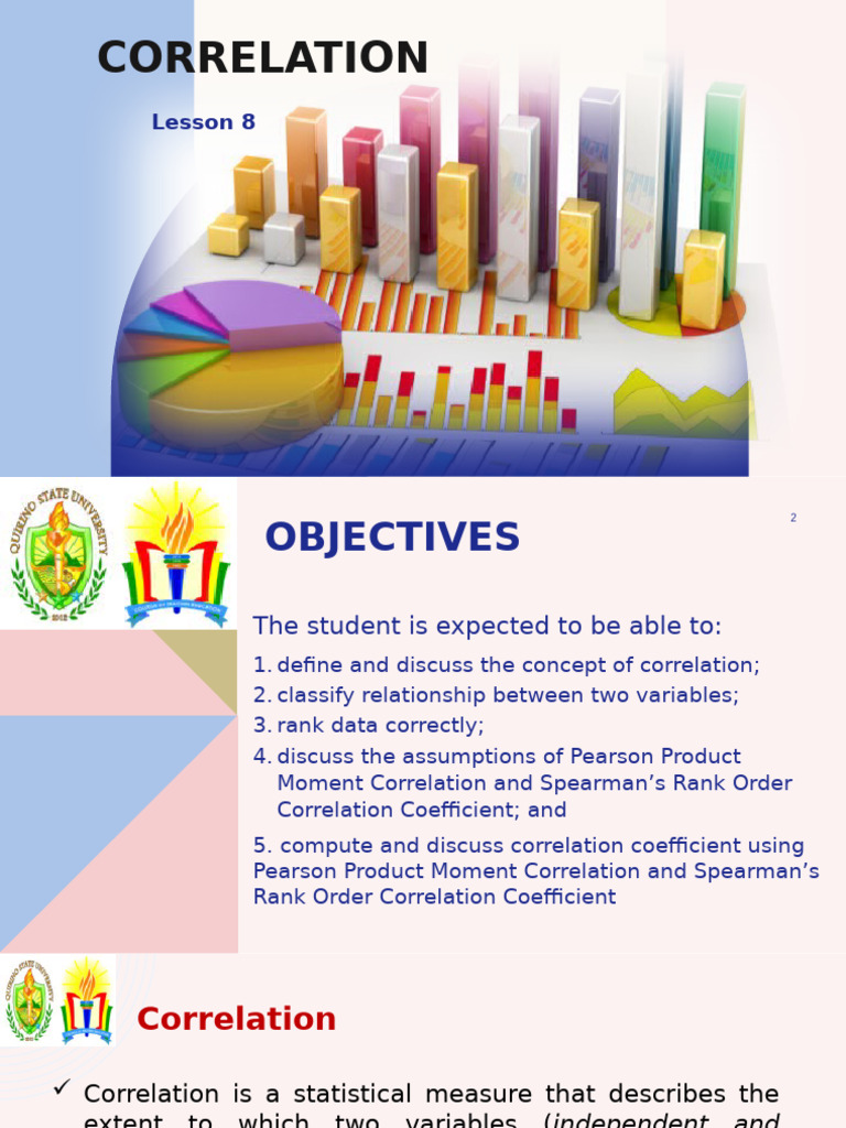 Lesson 8. Correlation | PDF | Spearman's Rank Correlation Coefficient | Data Analysis
