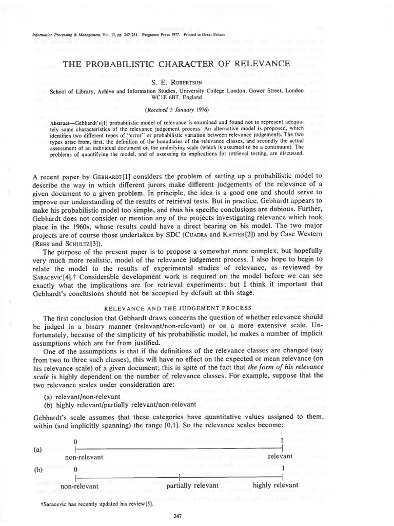 Relevance Model | PDF