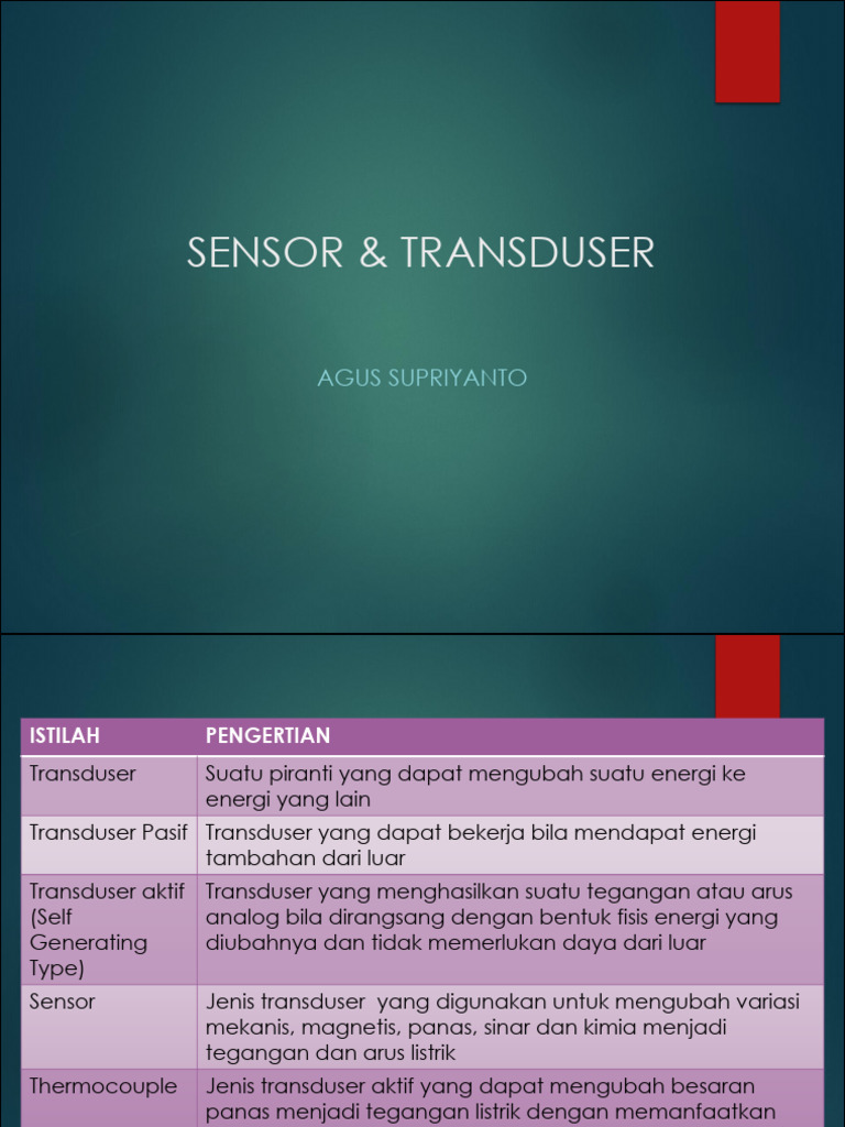 Panduan Sensor dan Transduser | PDF