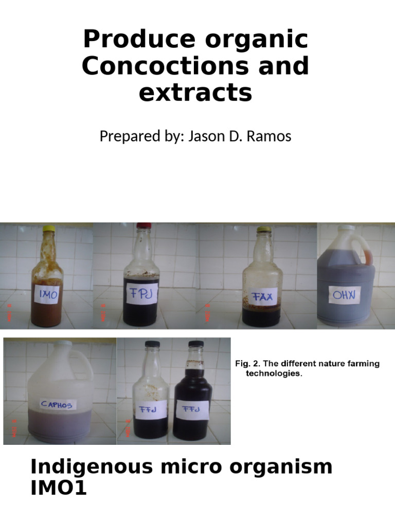 Produce Organic Concoctions and Extracts | PDF | Rice | Calcium