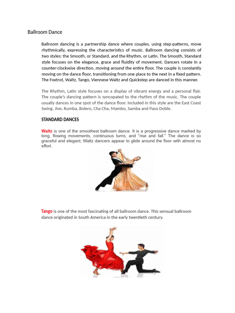 Ballroom-Dance | PDF | Ballroom Dance | Dances