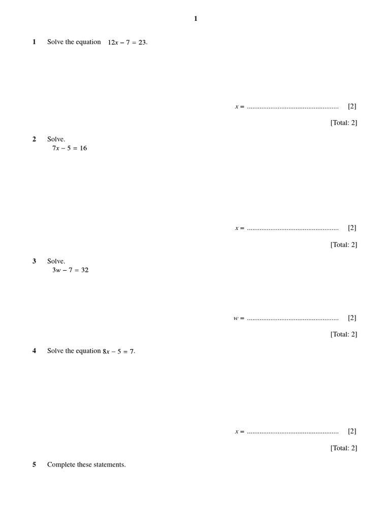Derive and solve Equations Part 1 QP | PDF | Equations | Euclidean Geometry