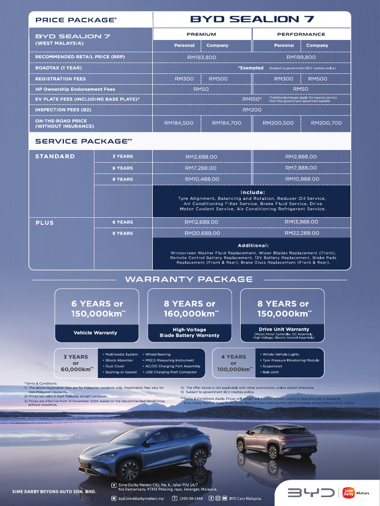 BYD Sealion 7 Brochure - Price & Warranty & Service - (WM) | PDF