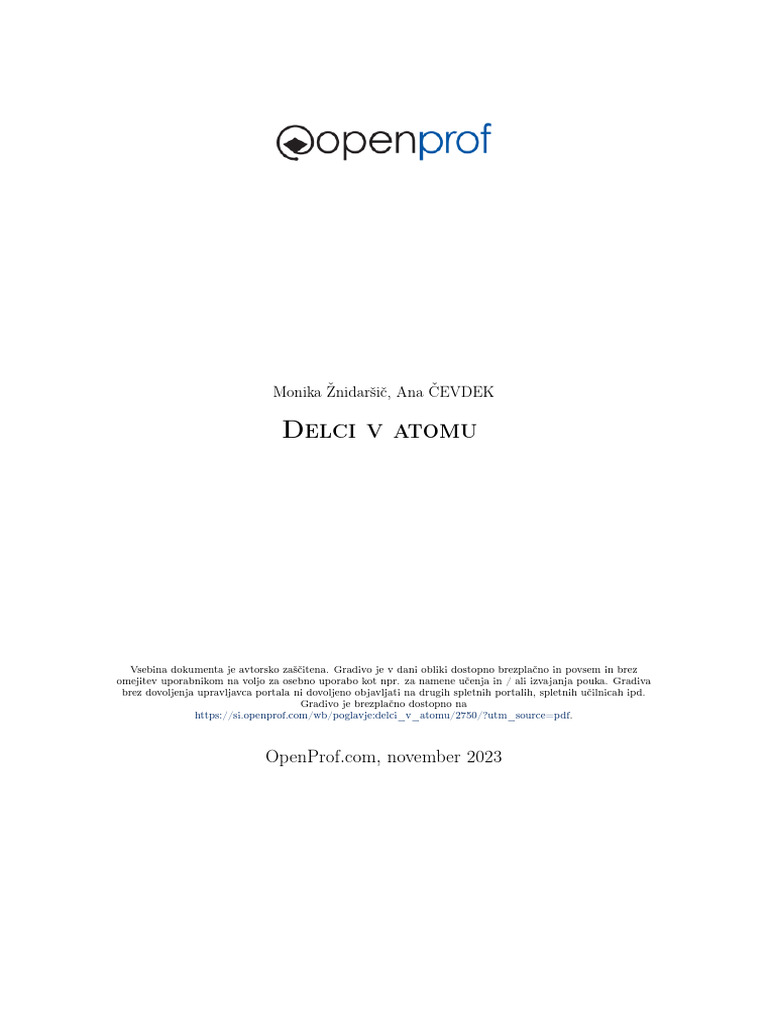 Delci V Atomu | PDF