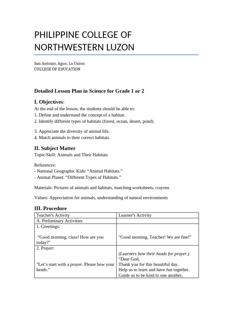 science-lesson-plan-1 | PDF | Learning | Lesson Plan
