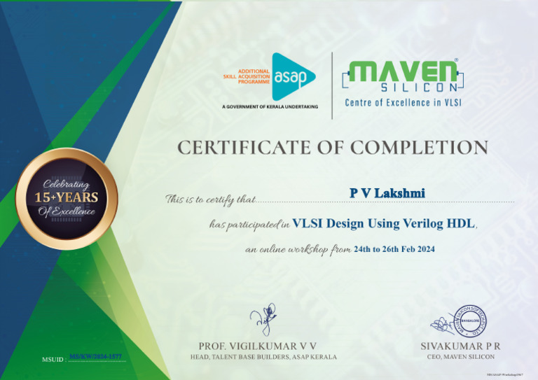 Workshop on VLSI Design Using Verilog HDL-P v Lakshmi (1) (1) | PDF Workshop on VLSI Design Using Verilog HDL-P v Lakshmi (1) (1) | PDF