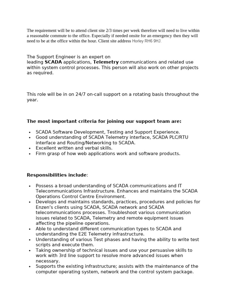 Scada Engineer | PDF