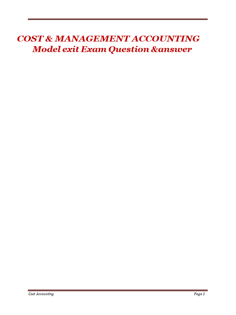 Cost & Management Accounting | PDF | Piece Work | Inventory