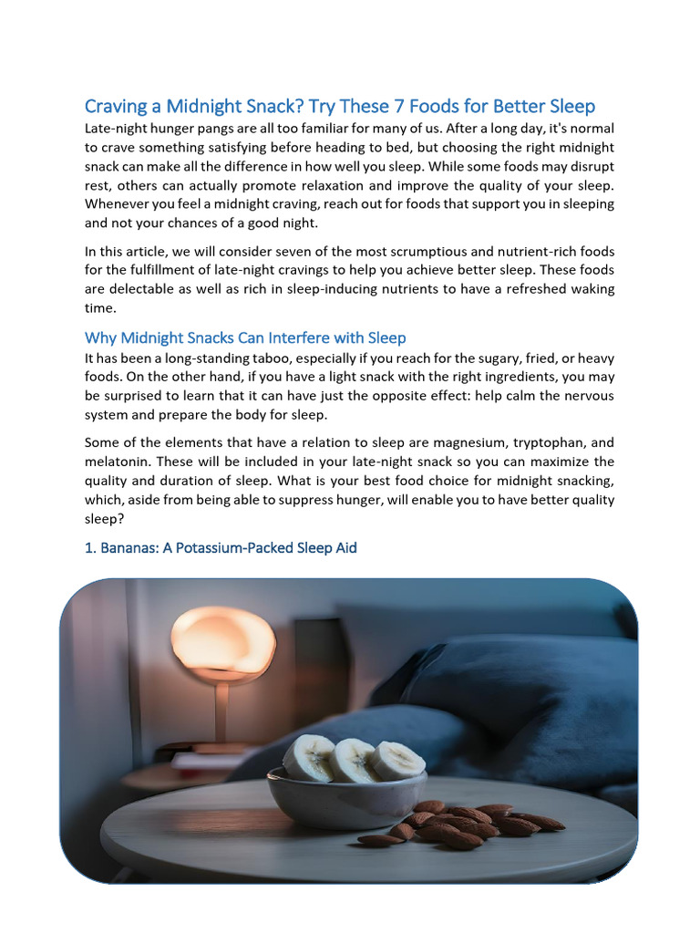 Midnight Snack | PDF | Sleep | Drink