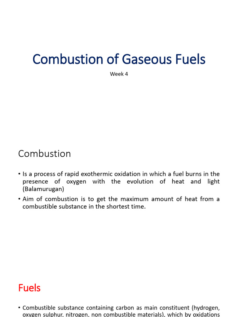 Gaseous Fuel Combustion Guide | PDF | Combustion | Fuels
