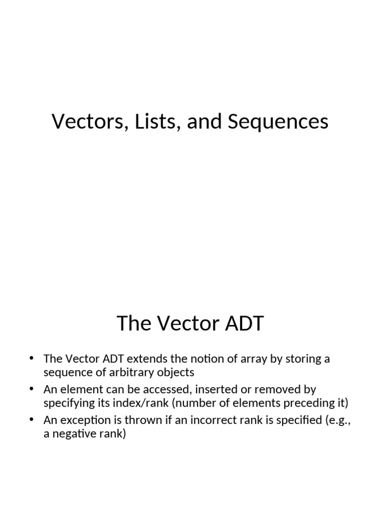 Vectors Lists Sequences Skip Lists | PDF | C++ | Programming Paradigms