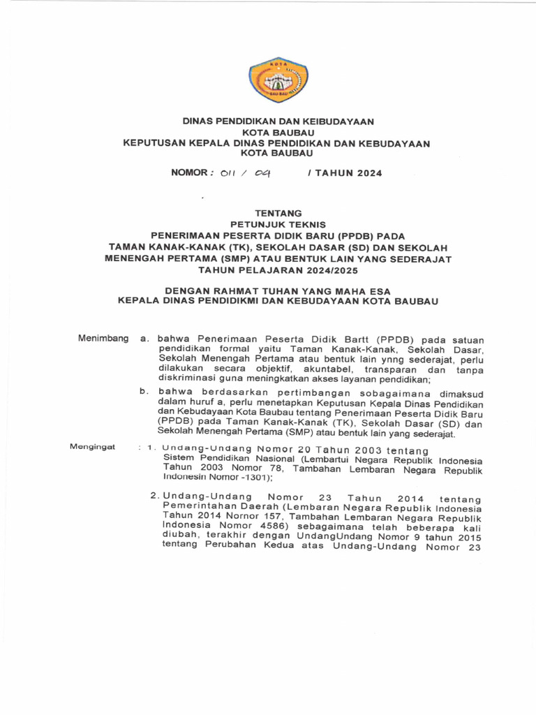 SK PPDB - 2024-2025 | PDF