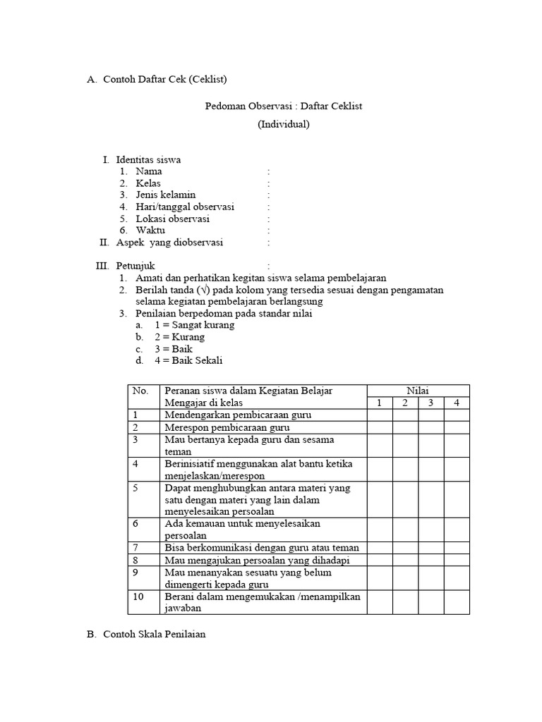 Daftar cocok / ceklis | PDF