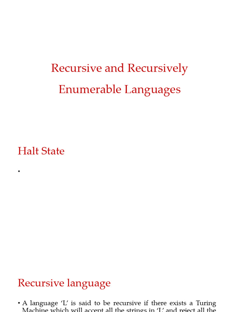 Recursive and Recursively Enumerable Languages | PDF | Mathematics ...