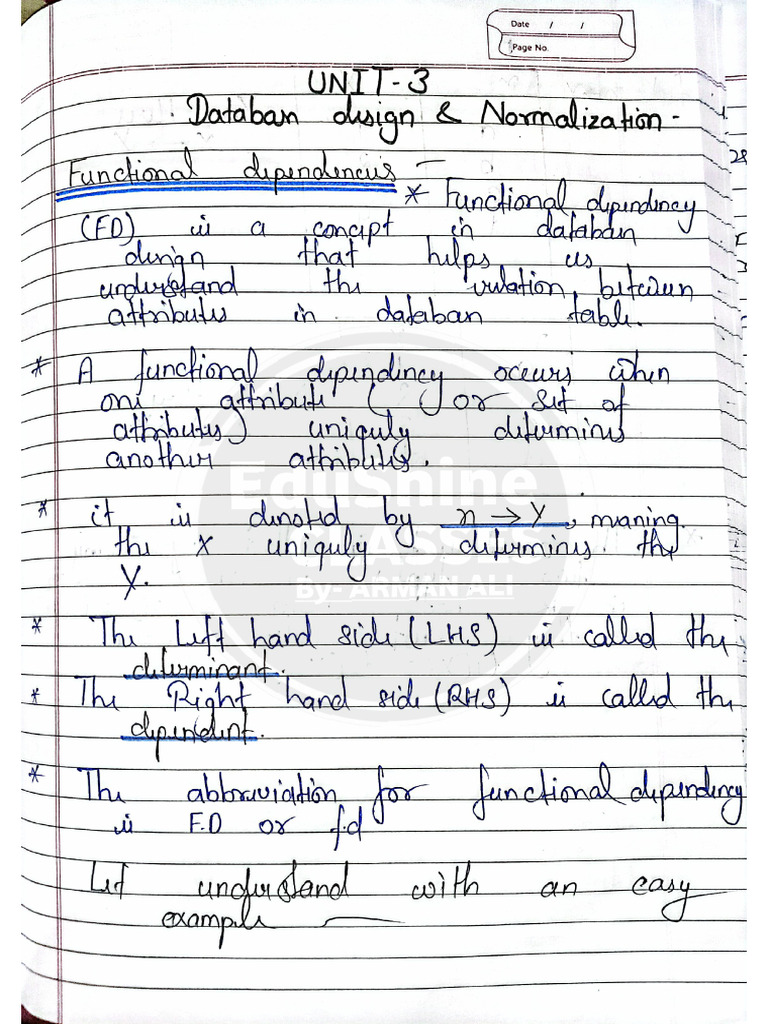 DBMS Unit 3 One Shot | PDF