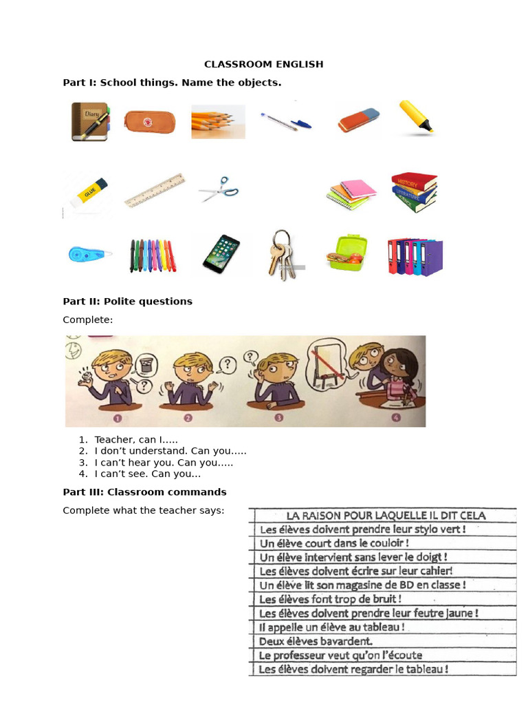Classroom English Essentials | PDF