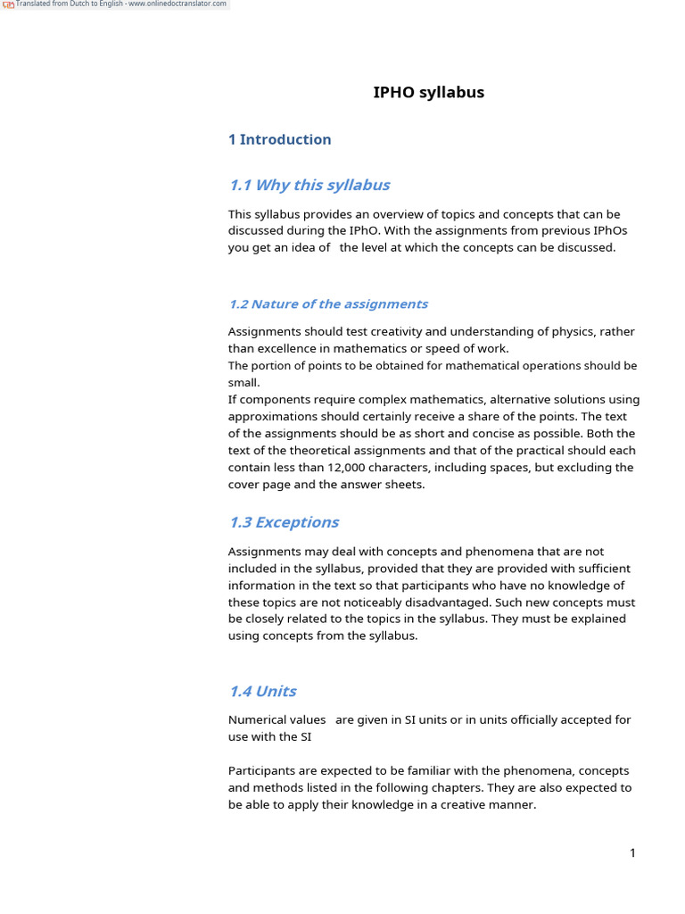 Syllabus IPhO 2015 | PDF | Force | Inductance