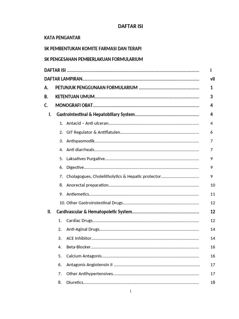 Daftar Isi Formularium 2024 | PDF | Analgesic | Anti Inflammatory
