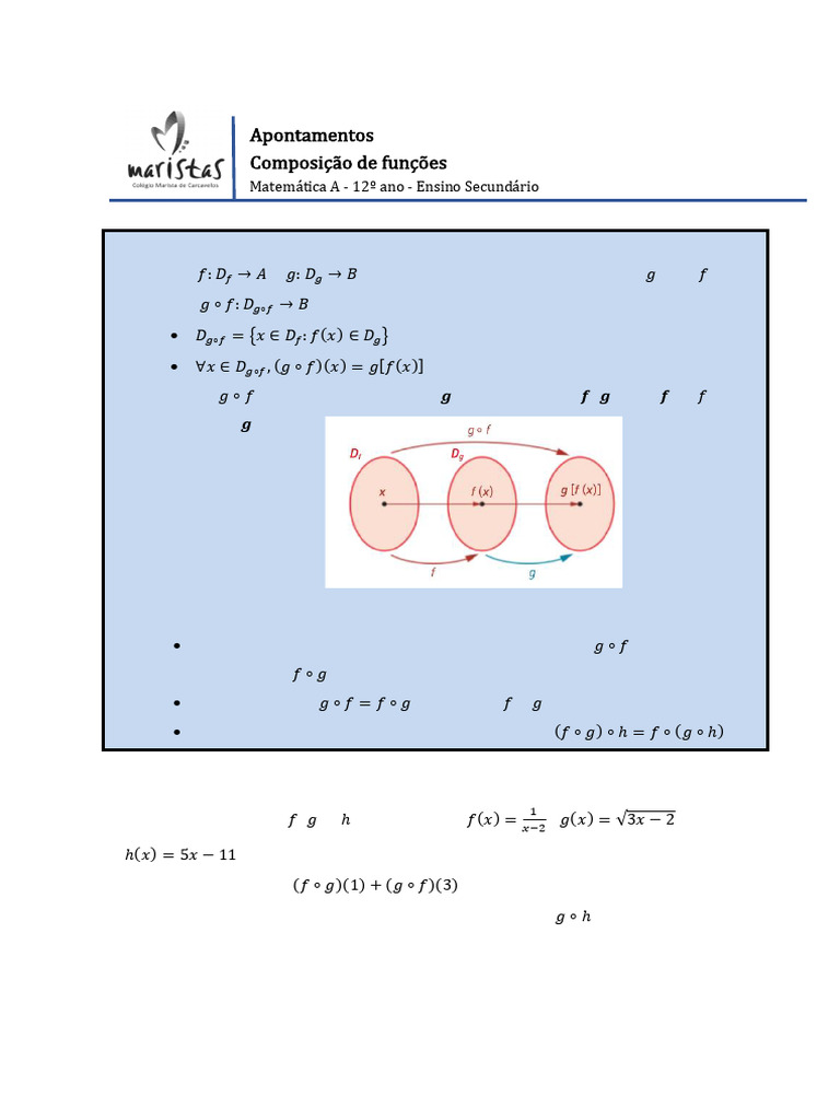 Apontamentos-Composição de Funções | PDF