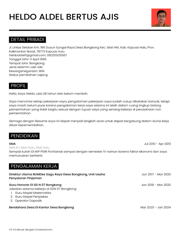 CV-Heldo-Aldel-Bertus-Ajis | PDF