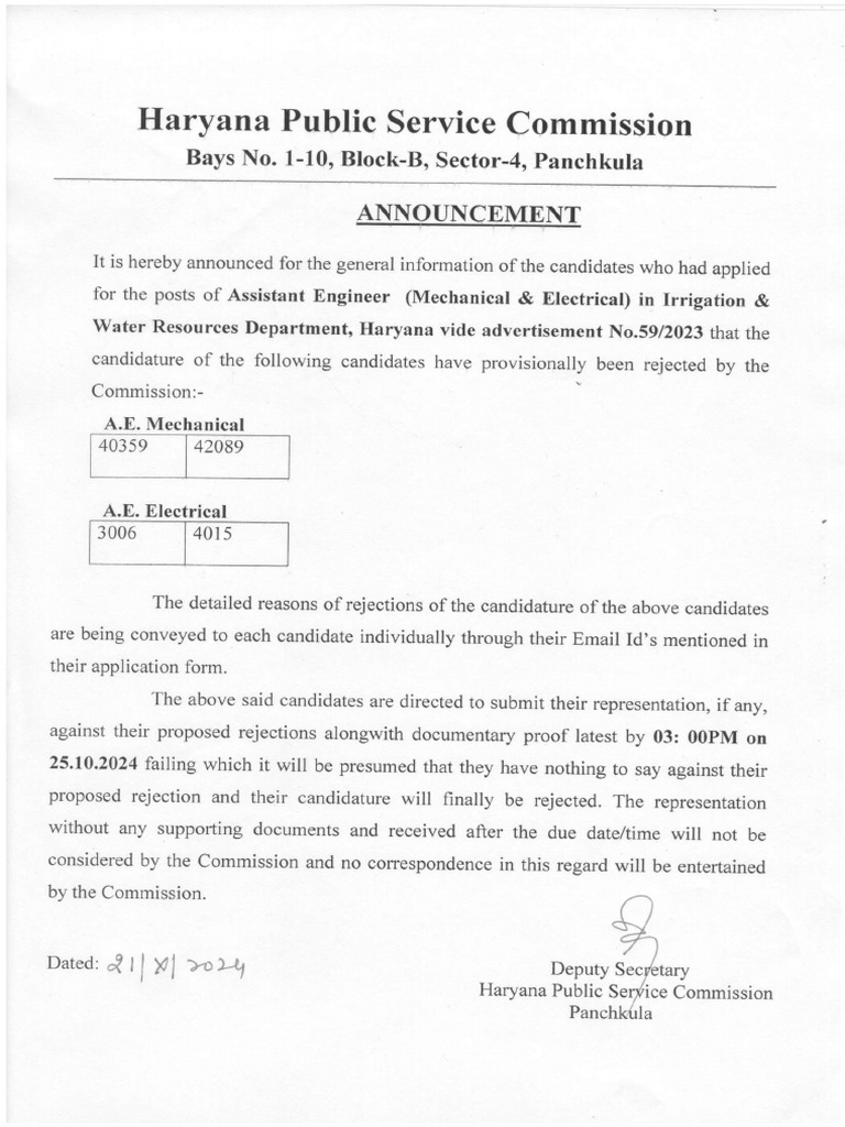 Ann Prov Rej AE Mech Elect 21 10 2024 | PDF