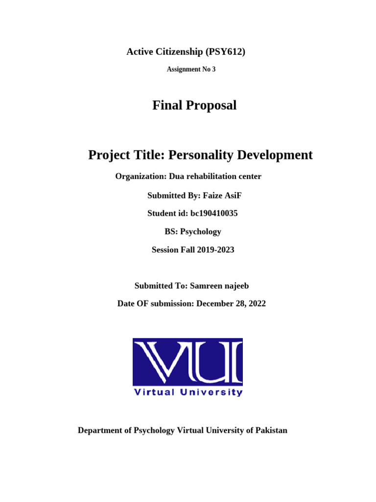 Psy 612 Personality Awareness | PDF | Gender | Gender Studies