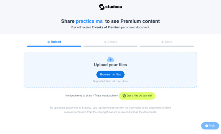 Upload Your Documents To Studocu | PDF