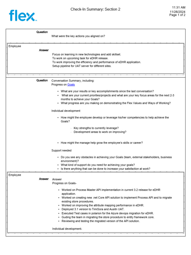 Check-In Summary Section 2 | PDF | Computing | Information Technology