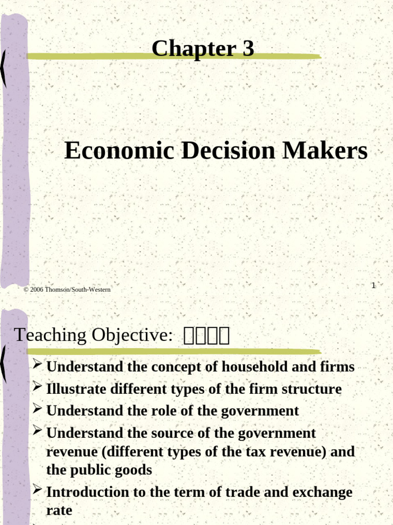 Chap3 Economic Decision Maker | PDF | Taxes | Exchange Rate