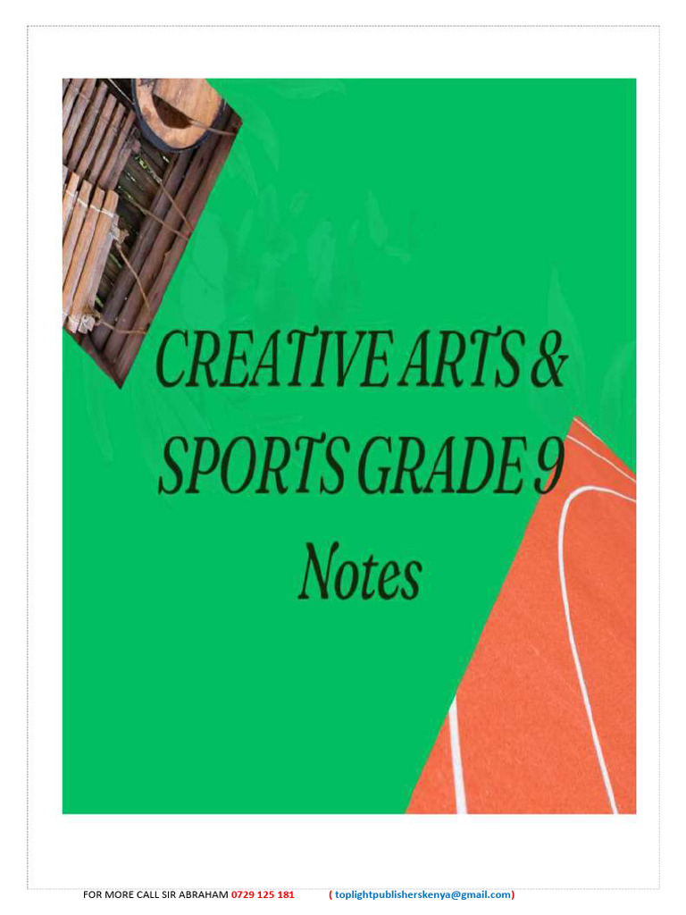 Grade 9 Creative Arts Notes-1 | PDF | Sports | Fashion