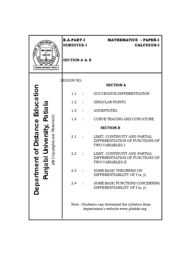Ba (Math) S1p1u1&2e | PDF | Derivative | Tangent