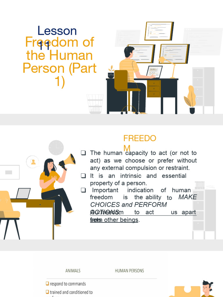 Lesson 11 Freedom of The Human Person Part 1 Hand Outs 1 1 | PDF | Free ...