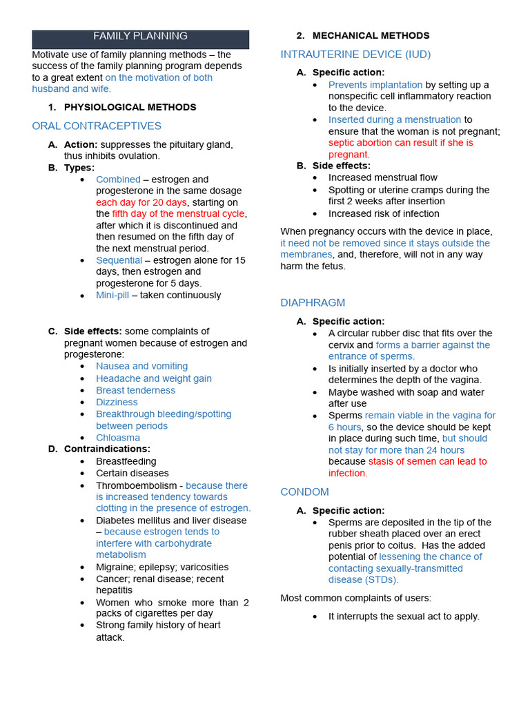 Comprehensive Guide to Family Planning | PDF | Menstrual Cycle ...