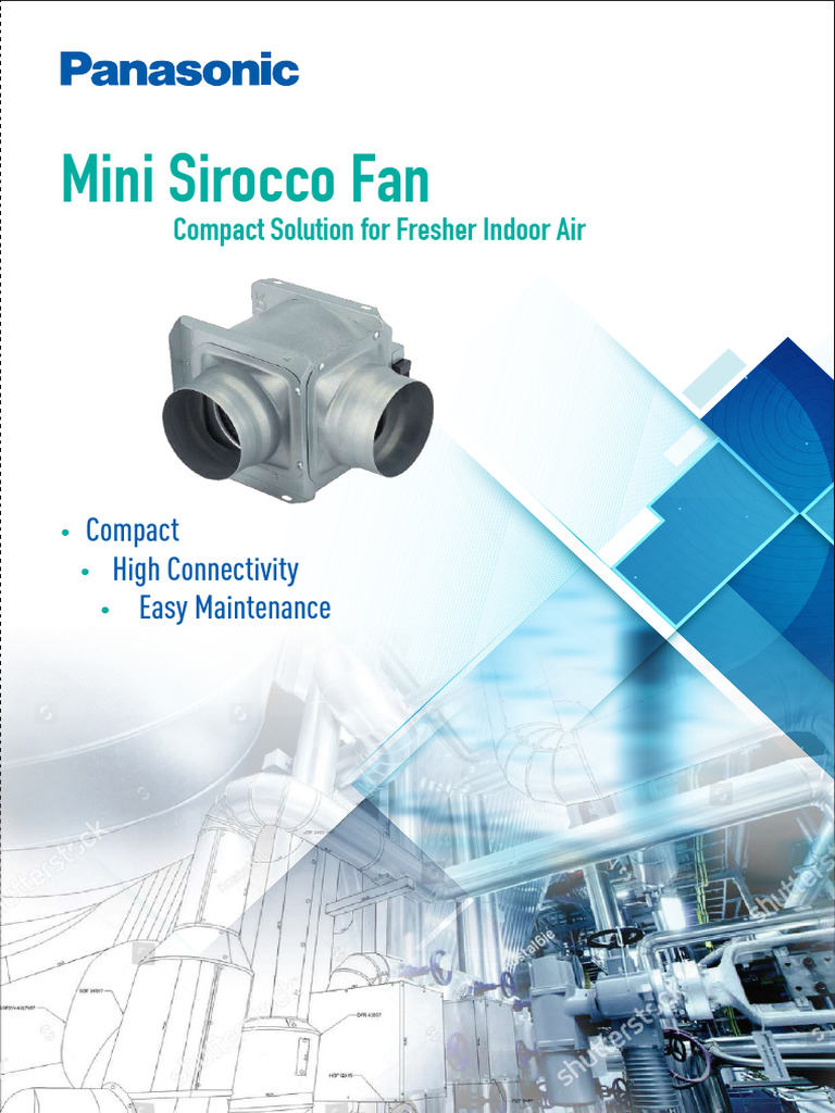 FY 19CG1 Panasonic Mini Sirocco | PDF | Duct (Flow) | Pressure