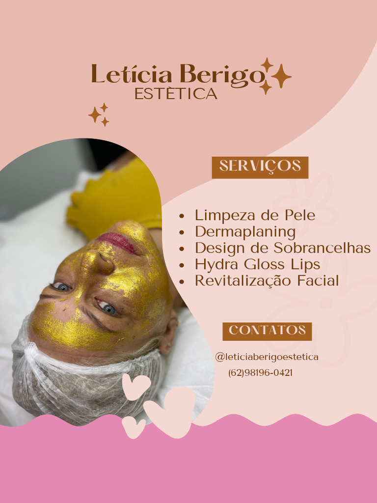 Panfleto Serviços Manicure Rosa e Marrom Colorido | PDF